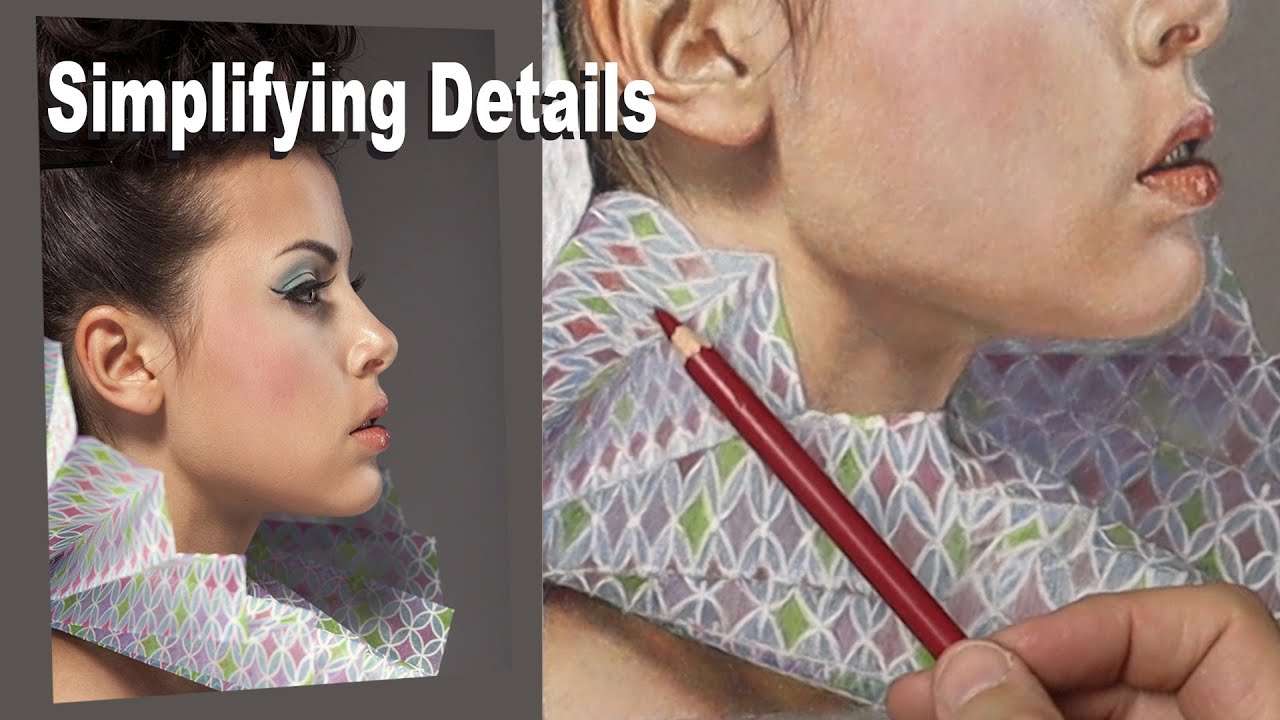 How to draw detailed clothes | pastel portrait tutorial... using pastel ...