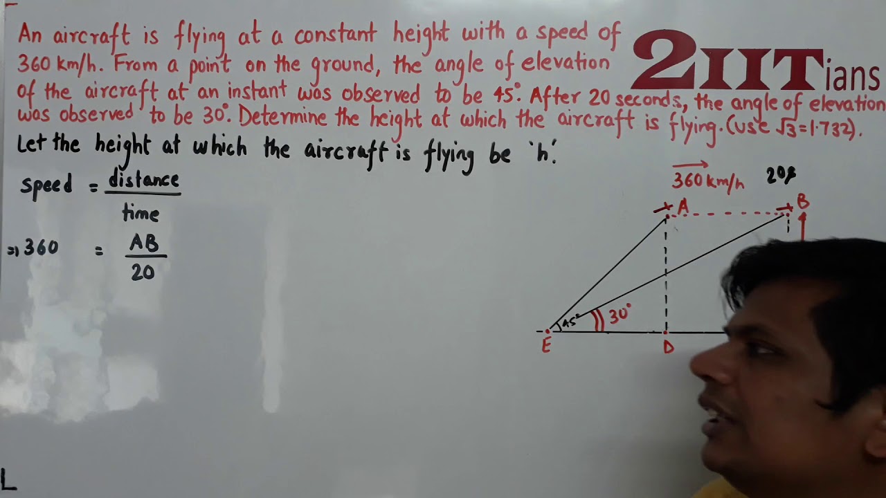 Heights And Distances Exercise 20 Q38 Class X ICSE | IIT JEE - YouTube