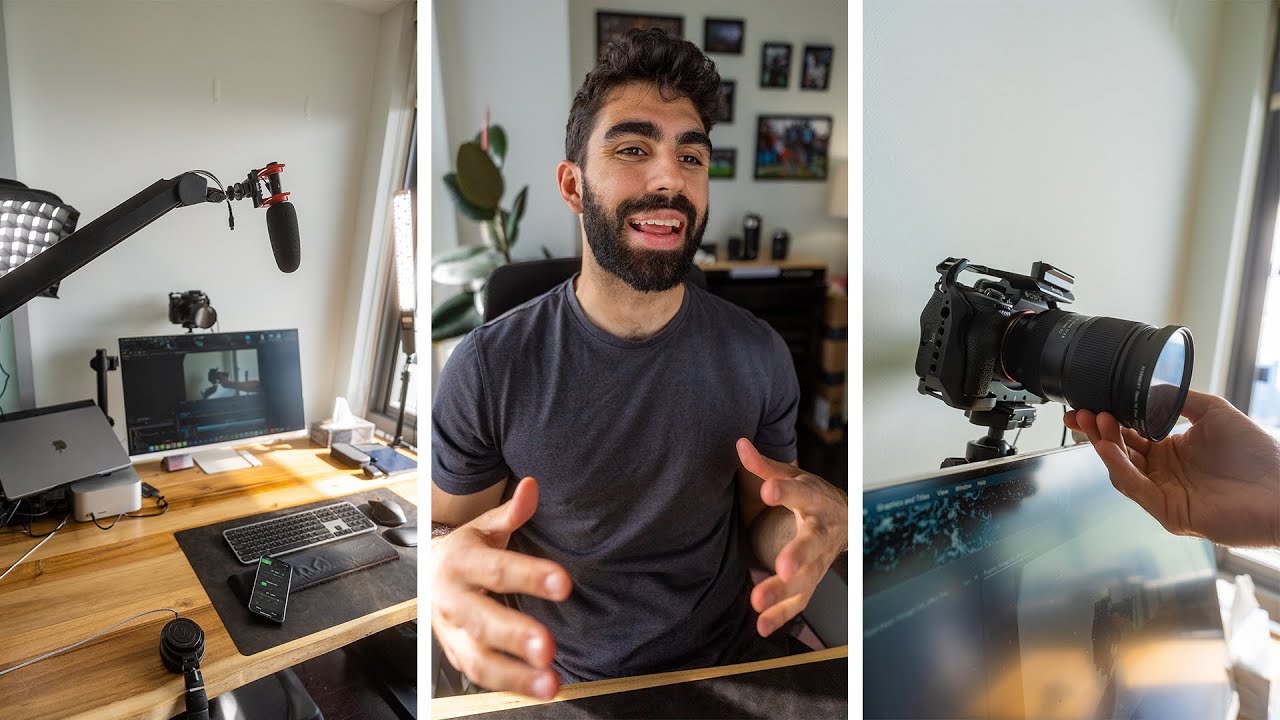My Tiny & Productive YouTube Studio / Home Office Setup - YouTube