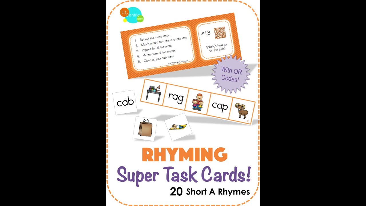 Rhyming Super Task Cards! - YouTube