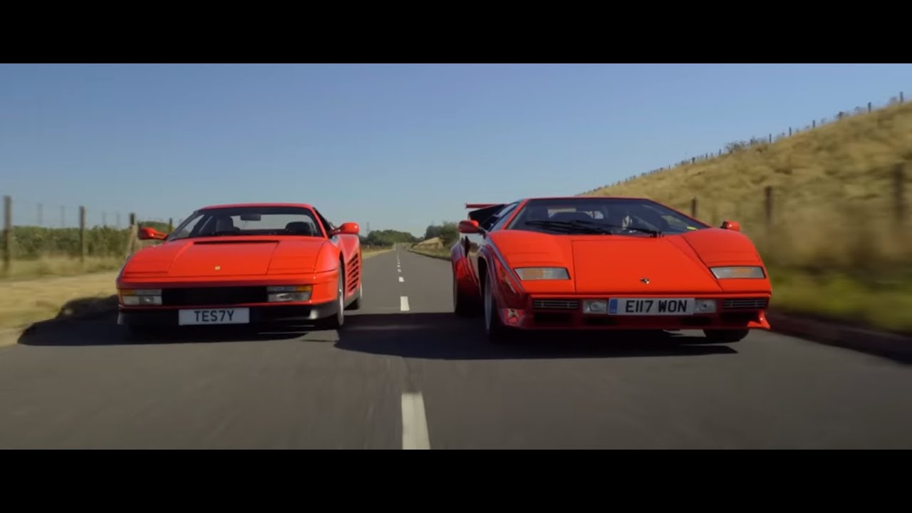Lamborghini Countach vs Ferrari Testarossa - Spectacular Classics - YouTube