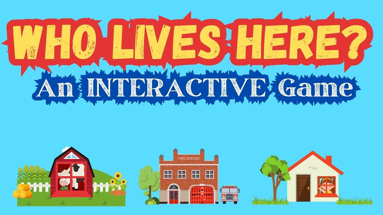 WHO LIVES HERE? An INTERACTIVE game for babies, toddlers, and young ...