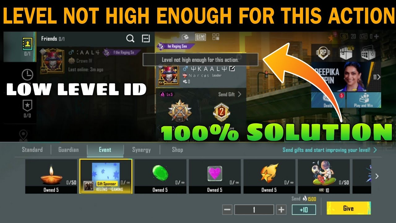 🤔How much level required to send popularity in bgmi | Level not high ...