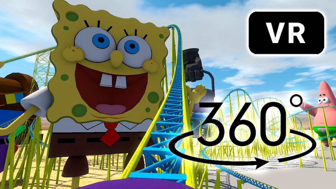 VR 360° SPONGEBOB SQUAREPANTS #3 ROLLER COASTER 🔥│EXTREME ROLLER ...