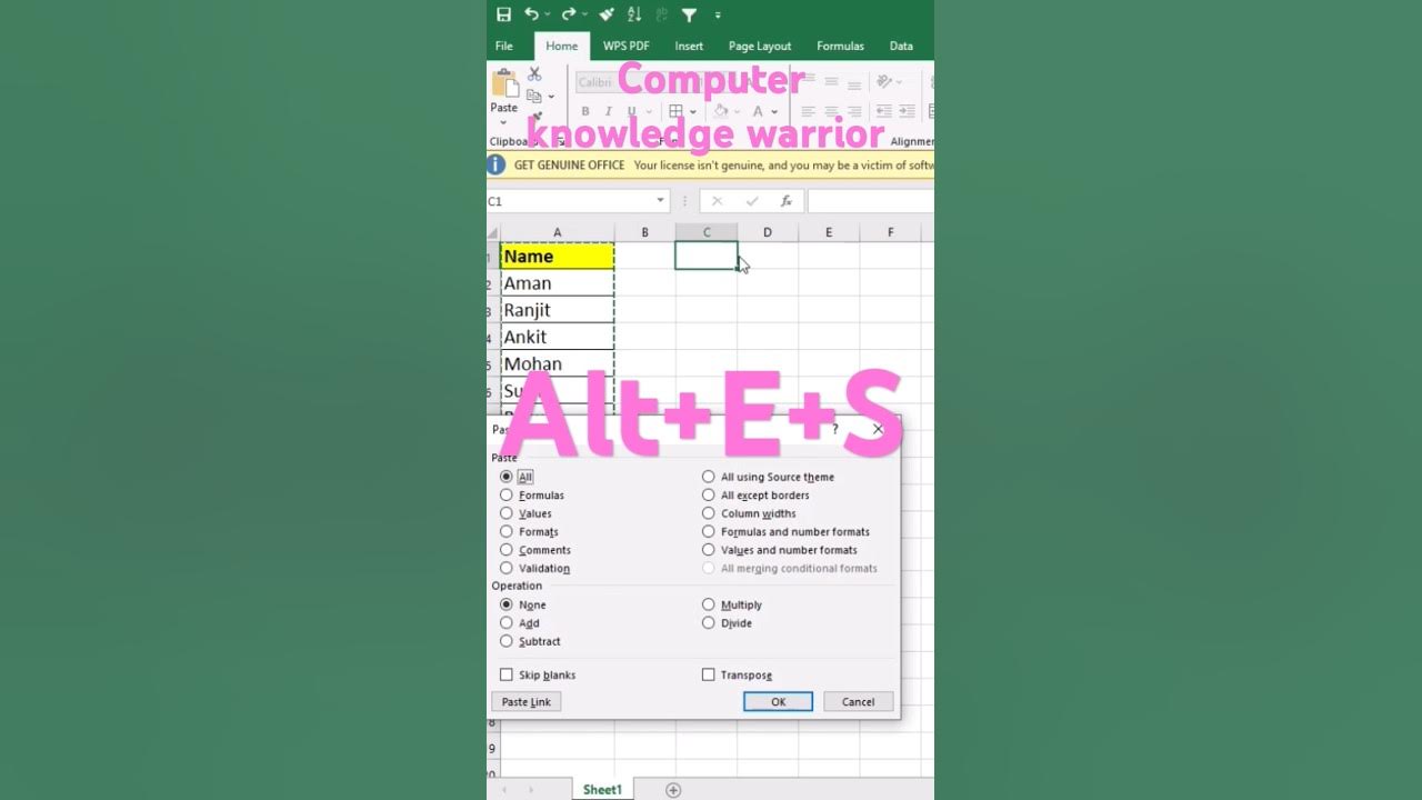 Excel Tricks And Tips Ytshorts Excelgyan Viralvideo Trendingyoutubeshorts Youtubeshorts