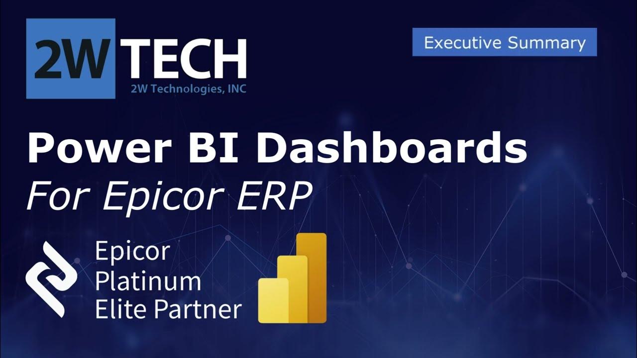 Power BI Executive Summary Template for Epicor Users - YouTube