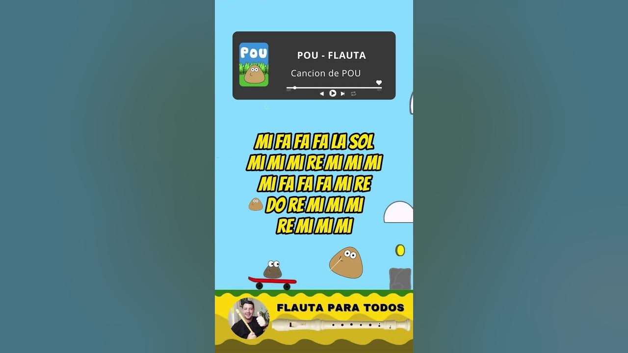 Canción de POU para Flauta dulce - Tutorial Fácil con notas. #pou #flautadulce #tutorial #flute ...