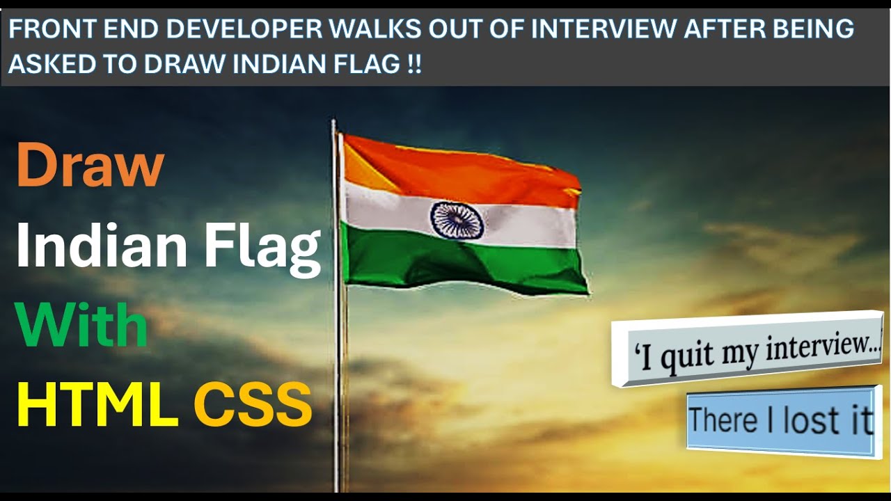 Create Indian Flag With Wind Effect Using Html Css Frontend