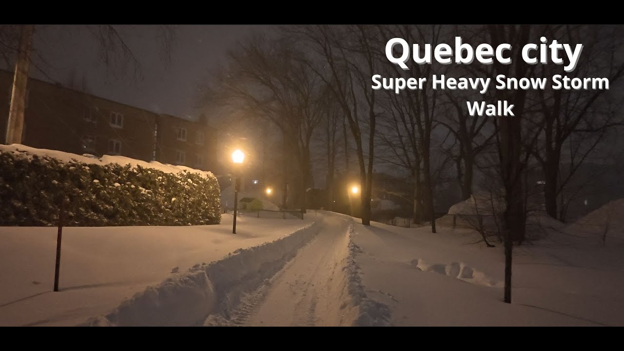 [4k60FPS] Quebec city walk | Super Heavy Snow Storm Walk | DJI Action 5 ...
