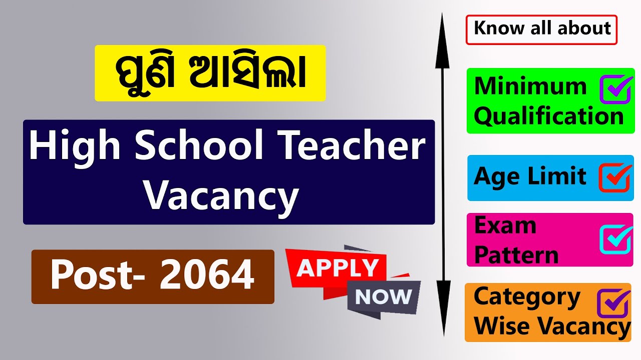SSB TGT (High School Teacher) vacancy| SSB Big Update |Odisha | BIT ...