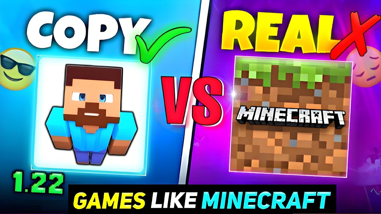 TOP 5 COPY GAMES LIKE MINECRAFT 1.22+ JAVA EDITION 🤩 | BEST MULTIPLAYER ...