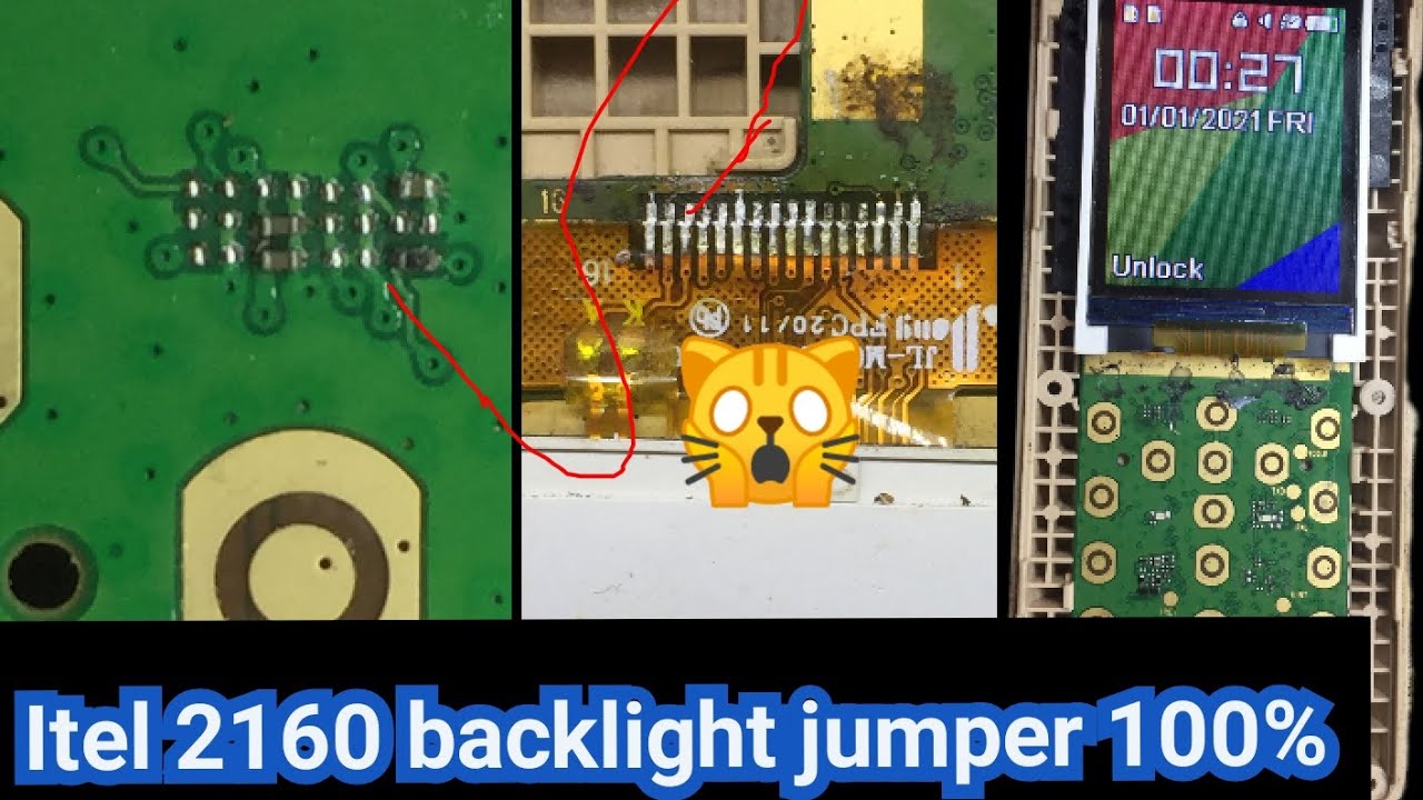 itel 2160 backlight IC jumper | 100% solutions | backlight IC damage ...