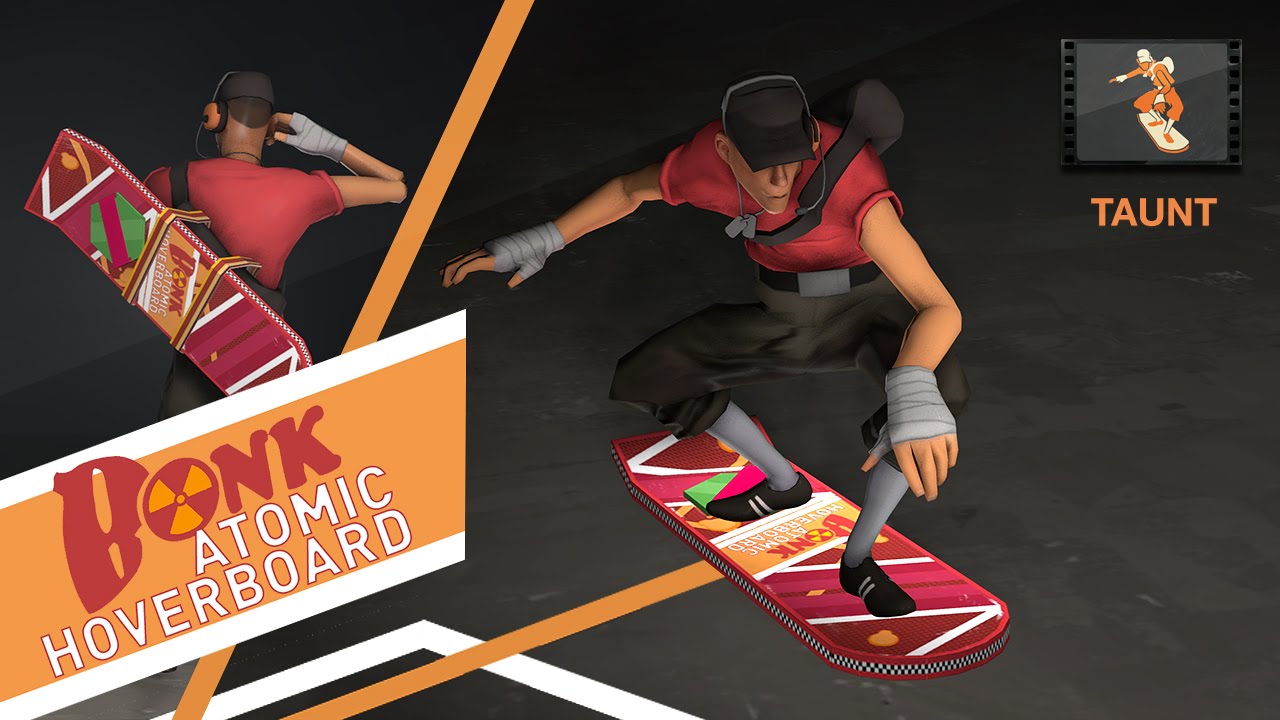 TF2 Taunt Workshop - Bonk! Atomic Hoverboard - YouTube