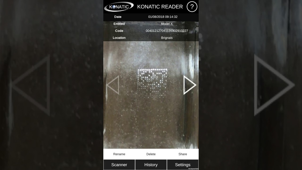 Konatic DMX Reader Smartphone - Traceability on Glass Containers - YouTube