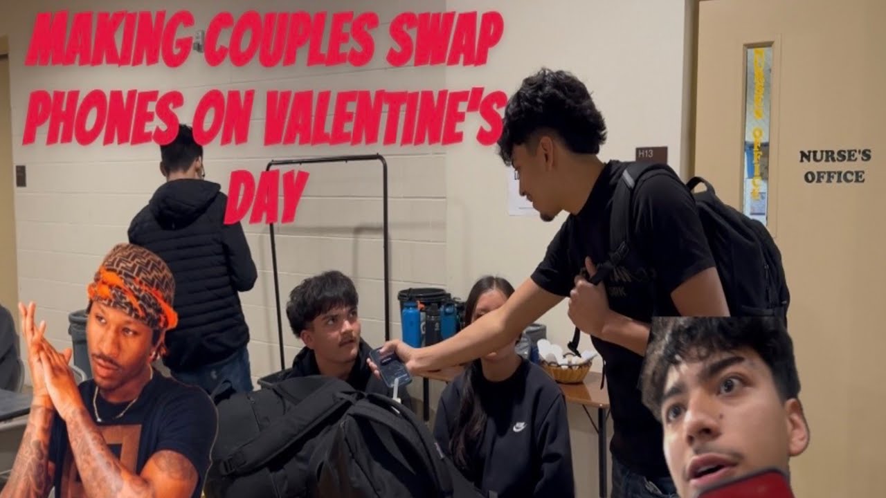 MAKING COUPLES SWAP PHONES... (VALENTINES DAY EDITION) - YouTube