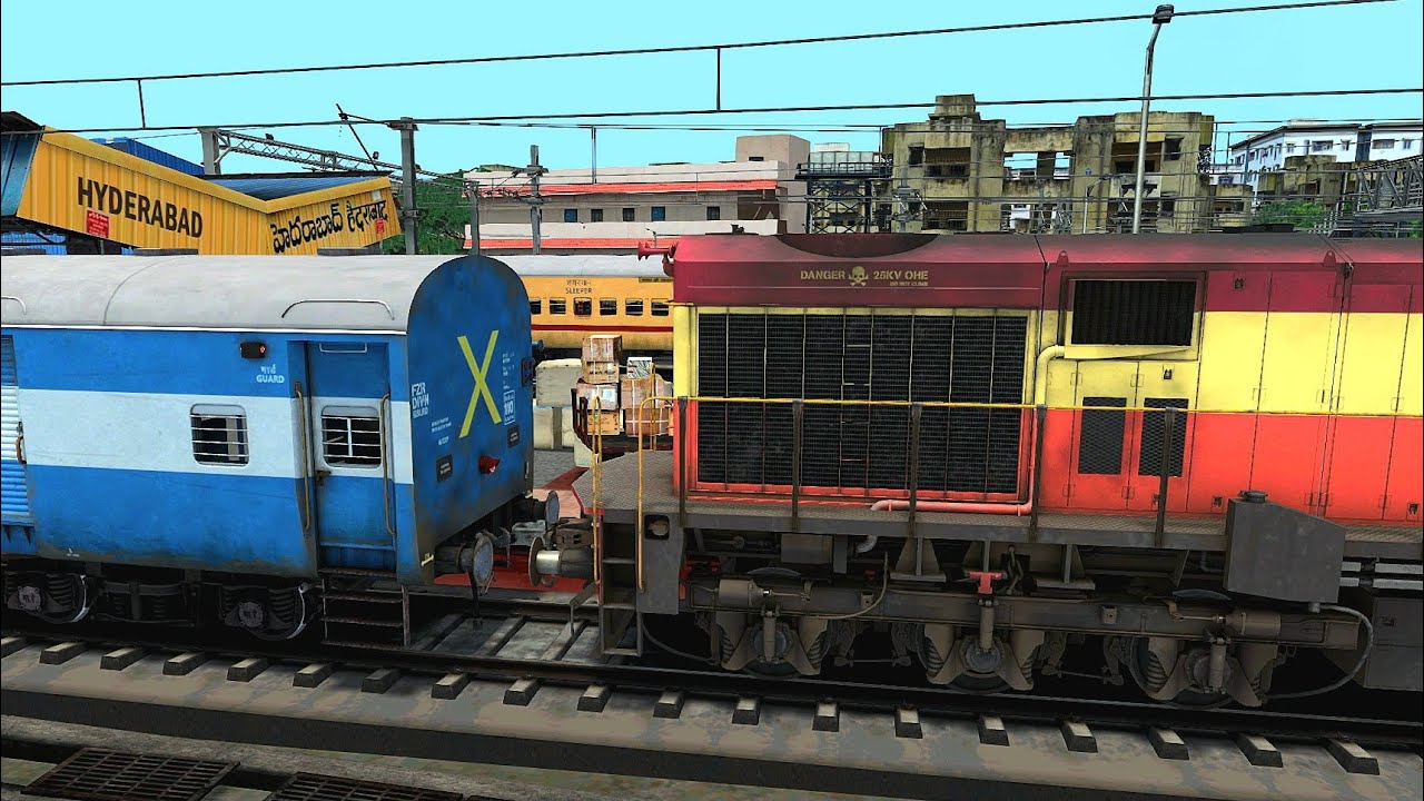 TRAIN SIMULATOR I WDM3D LOCOMOTIVE COUPLING ICF BLUE COACH I TRAIN GAME ...