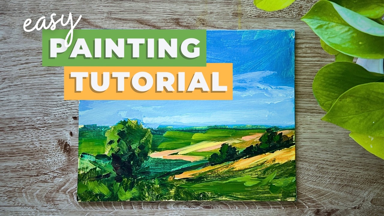 How to Paint a Loose Landscape (Acrylic Painting for Beginners) - YouTube