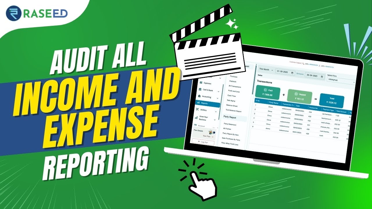 Raseed Billing Software | How to Generate & Download Reports ...