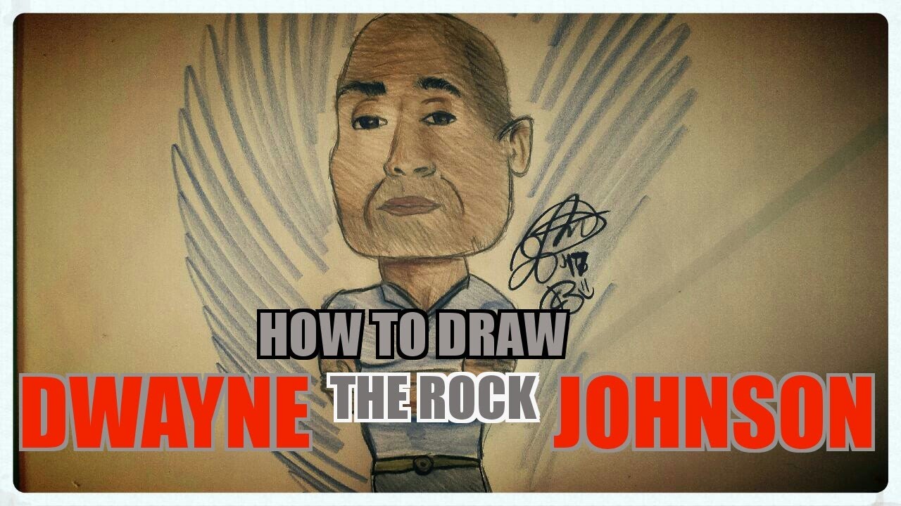 How to Draw- DWAYNE the rock JOHNSON - YouTube