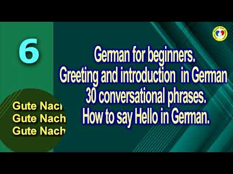 German for beginners. Greeting and introduction in German. 30 ...