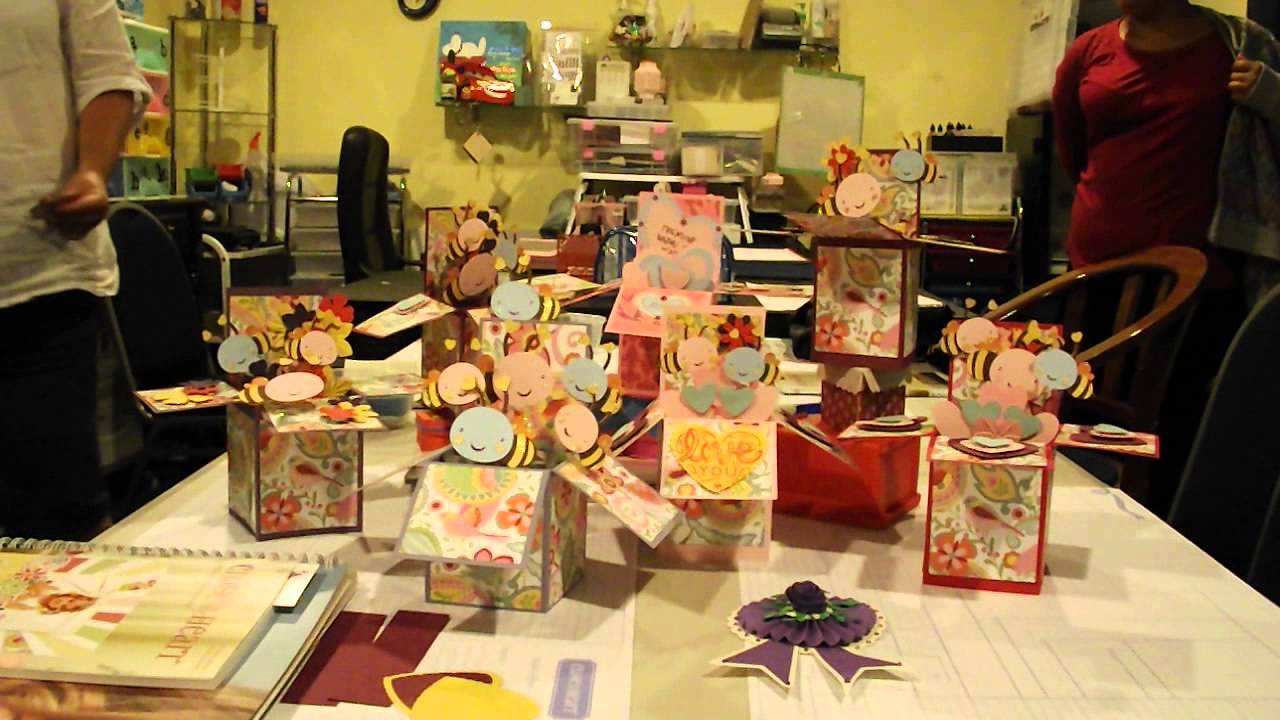 Box card at Card making Class - YouTube