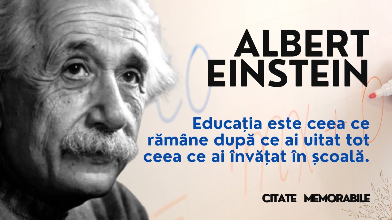 Albert Einstein citate memorabile - YouTube