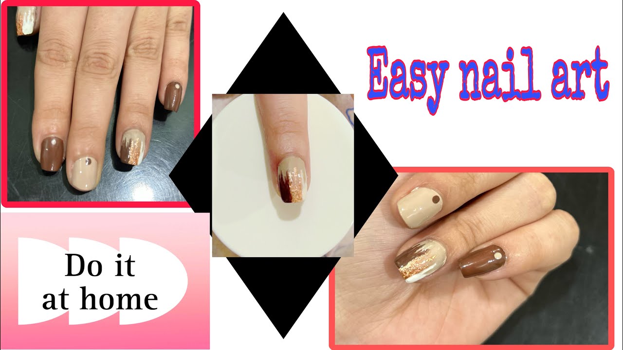 Easy nail art- step by step tutorial for beginners. - YouTube