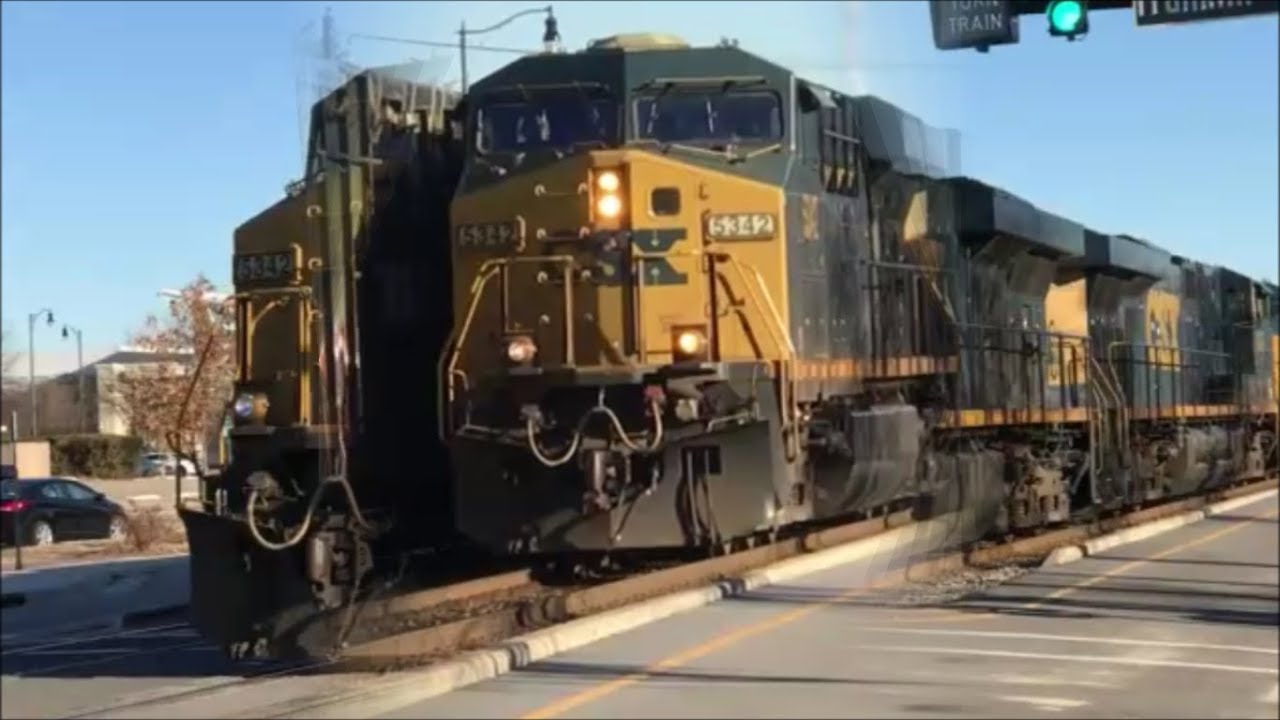 [CSXT]5324 ES40DC,ES40DC,[3414]ET44AH,[5418 ES40DC]*,7896 CW40-8 Leads Q409-18 SB In Fay NC ...