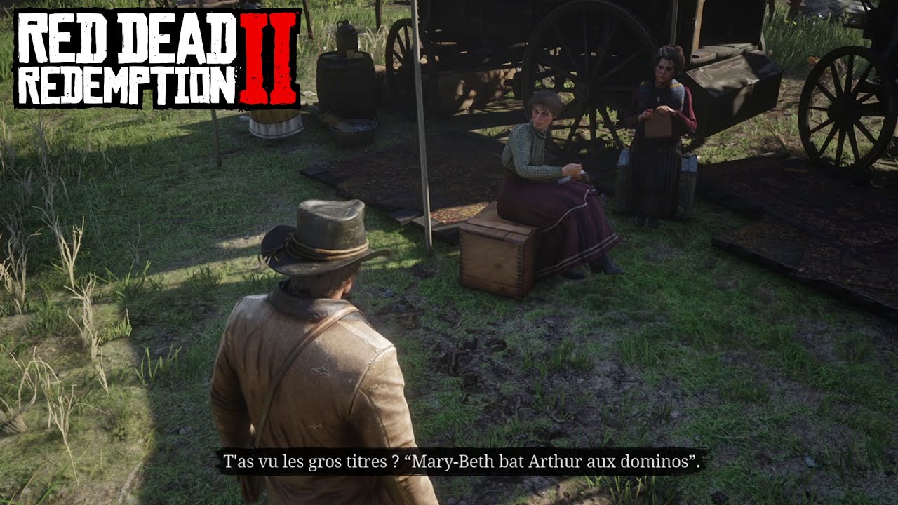RDR2 - Mary beth bat Arthur aux dominos - Dialogue caché - YouTube