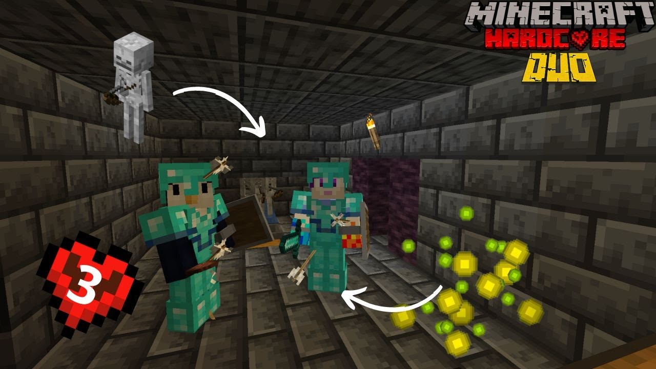 Enfin le FORTUNE 3, on a tellement de DIAMANTS !! Minecraft Hardcore duo Ep03 - YouTube