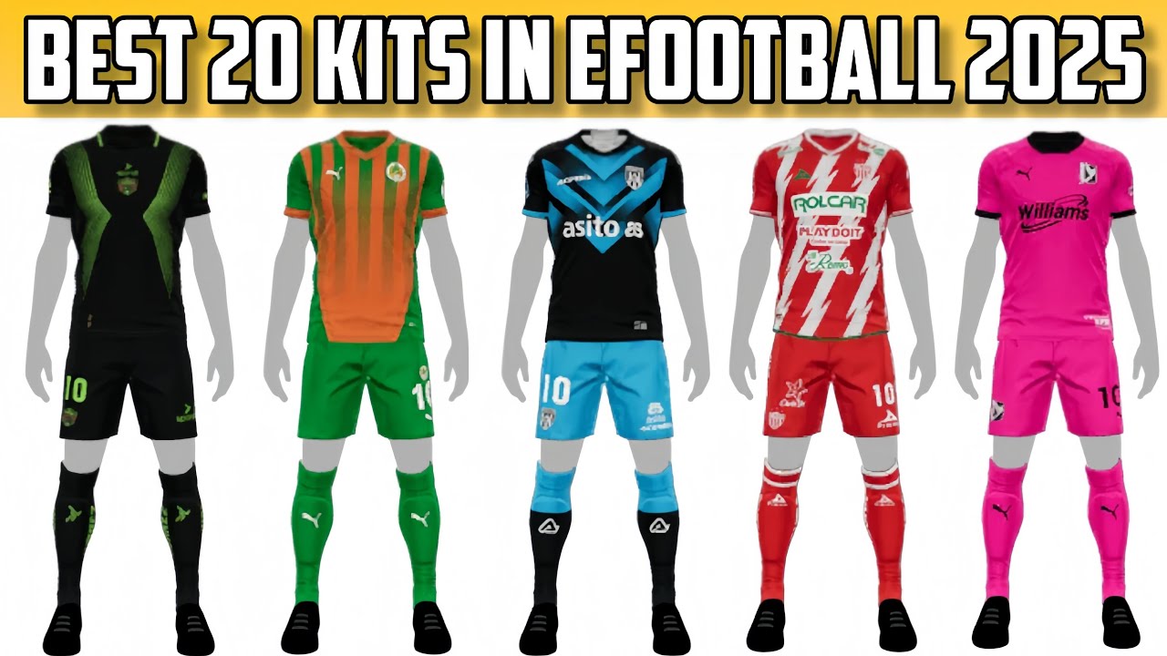 Top 20 Best Kits IN efootball 2025 Mobile || New Update Kits 😍 - YouTube
