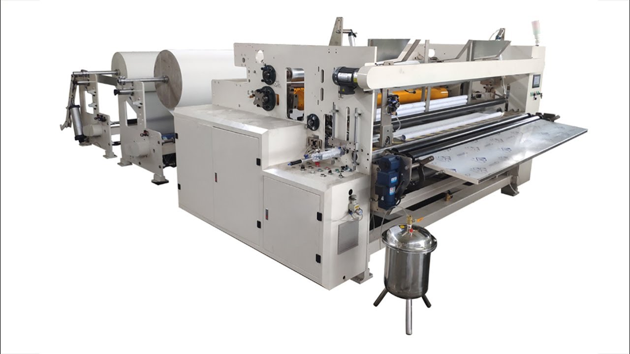 How to adjust winding device of toilet paper rewinding machine - YouTube