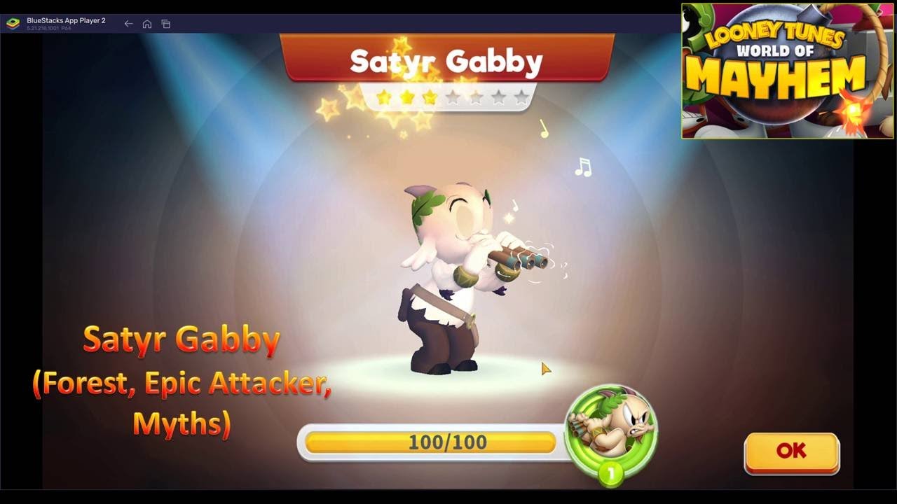 Looney Tunes World of Mayhem - Unlock Gabby Satyr (Epic Attacker, Myths ...