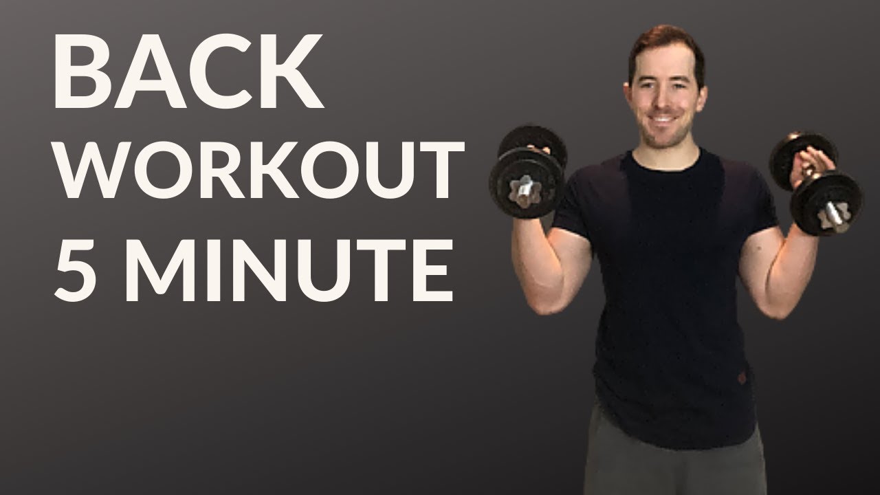 5 Min Back Workout with Dumbbells! ( Home Workout) - YouTube