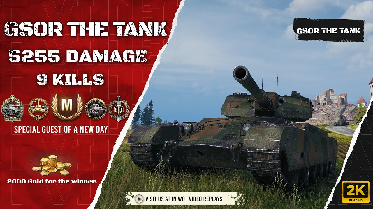 GSOR the TANK - 9 kills, Kolobanov's Medal, #wot_video_replays #world ...