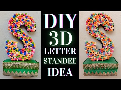 DIY 3D letter😍 How to make 3D letter for Room Decor.how to make letter ...
