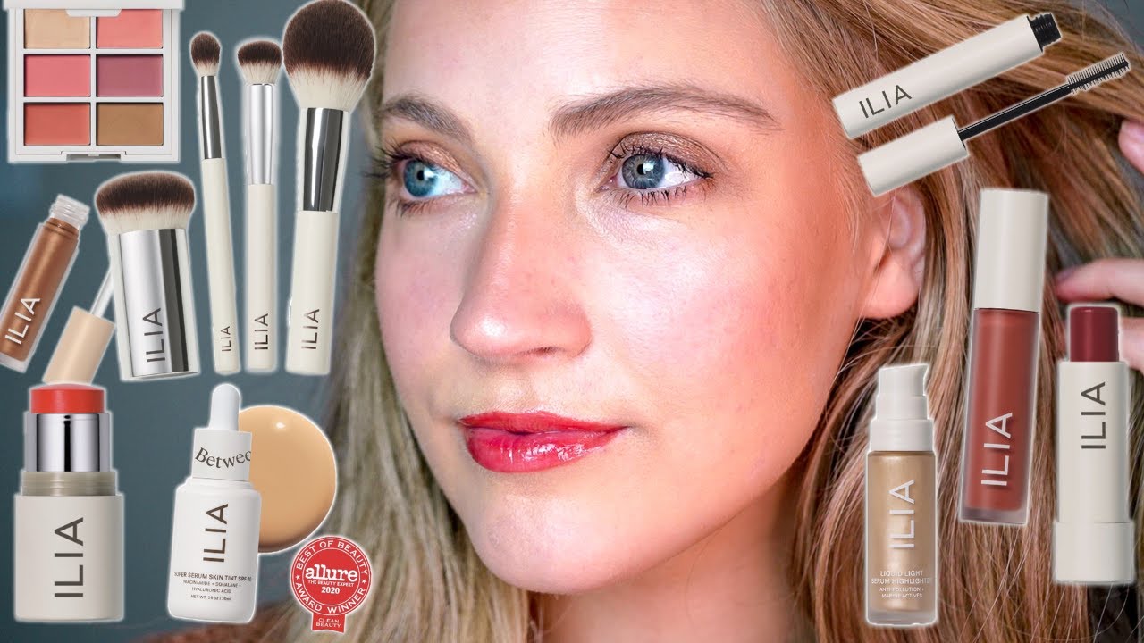 Full Face of ILIA ft. NEW Vegan Makeup Brushes - YouTube
