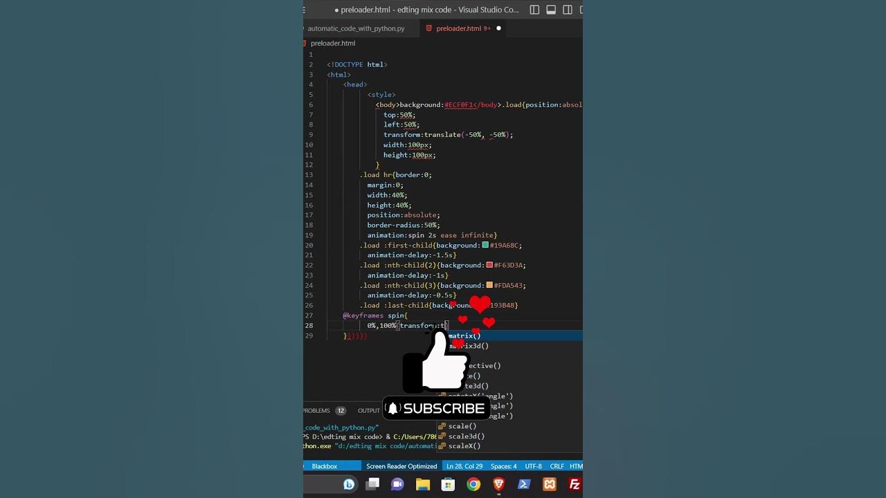 Preloader Html Css Youtube