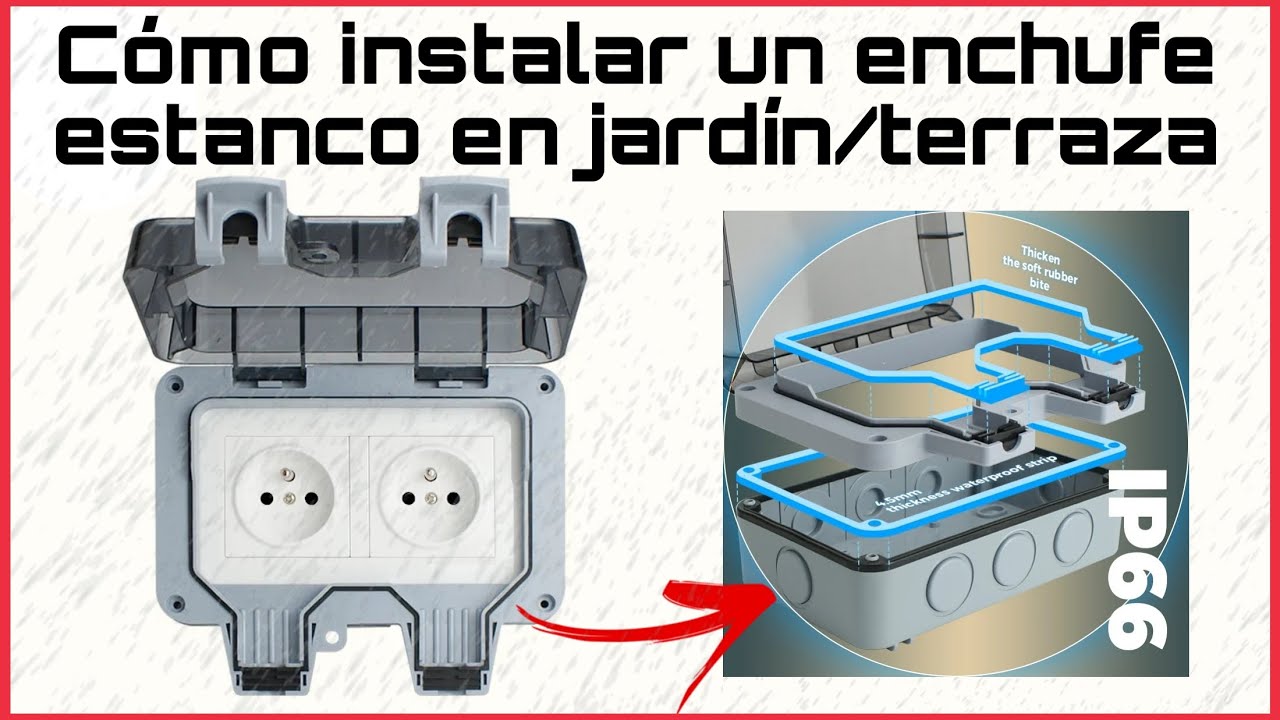 CÓMO INSTALAR UN ENCHUFE ESTANCO EN EL EXTERIOR || DIY - YouTube