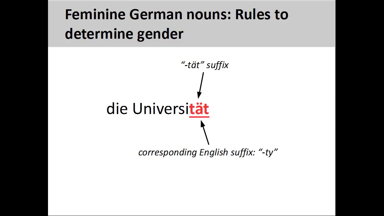 Feminine German nouns | | German Grammar - YouTube