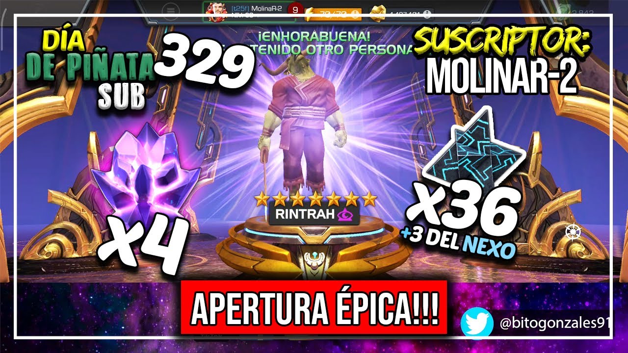 Día de Piñata 329 (SUB) | Apertura Bien Épica - MCOC - YouTube