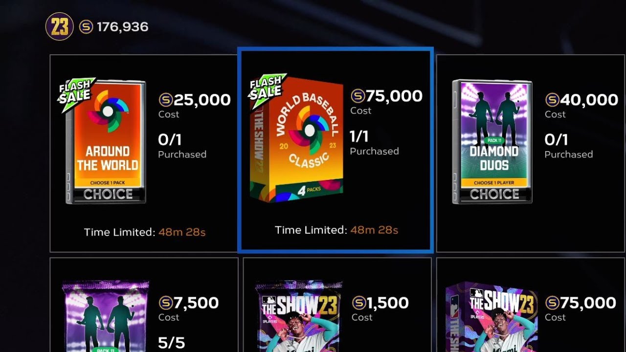 MLB The Show 23 - Flash Sale World Baseball Classic Packs - YouTube