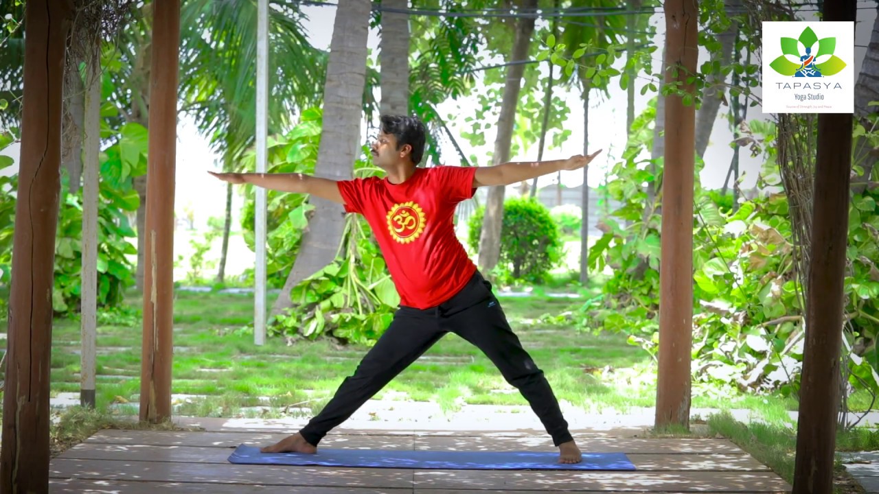 Utthit Trikonasan | उत्थित त्रिकोणासन | Yoga With Tapasya Yoga Studio ...