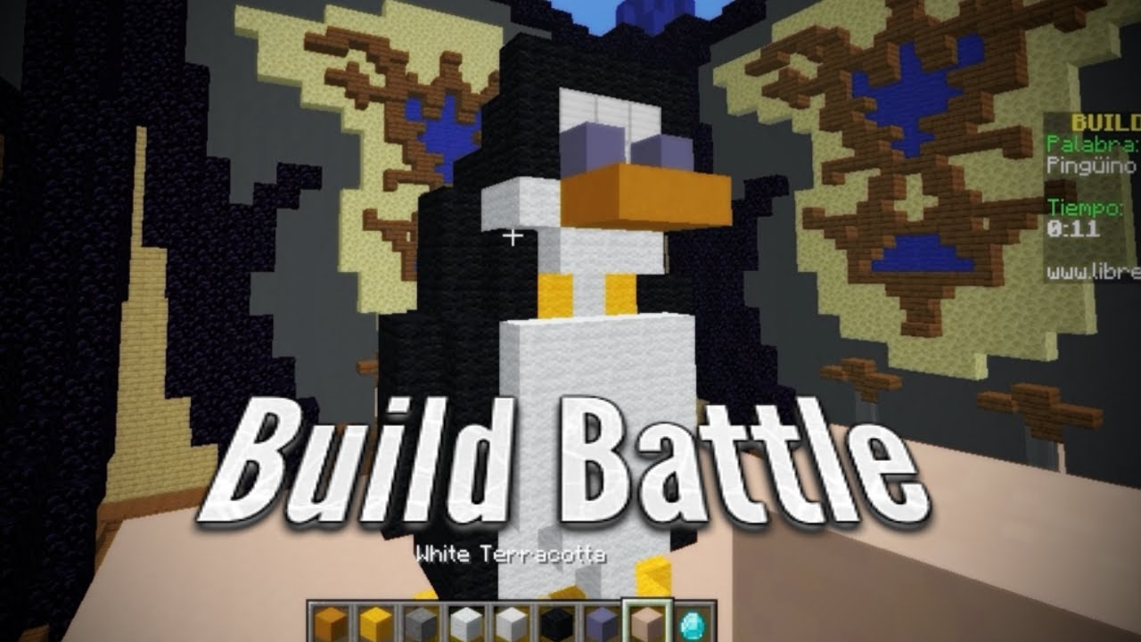 Como hacer un pingüino - Build Battle Minecraft - YouTube