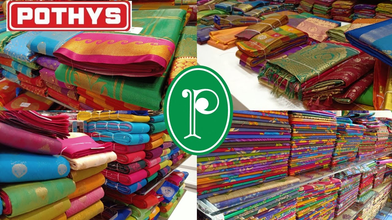 Pothys New collection of silk cotton sarees collection with price//1 ...