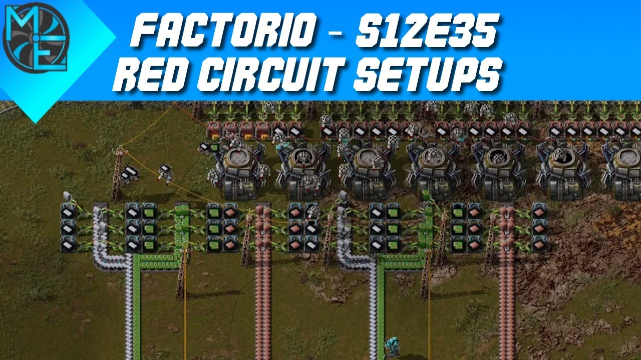 Factorio - S12E35 - Red Circuit Setups - YouTube
