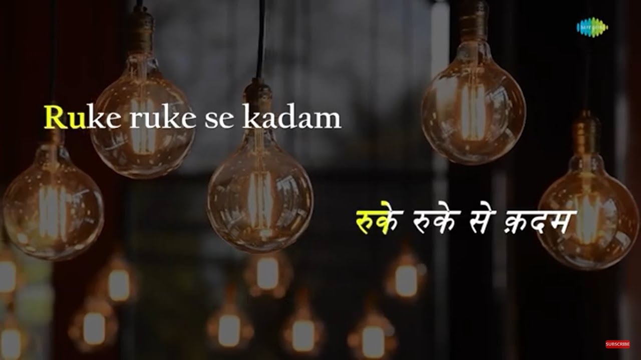 Ruke Ruke Se Qadam | Karaoke Song with Lyrics | Mausam | Lata ...