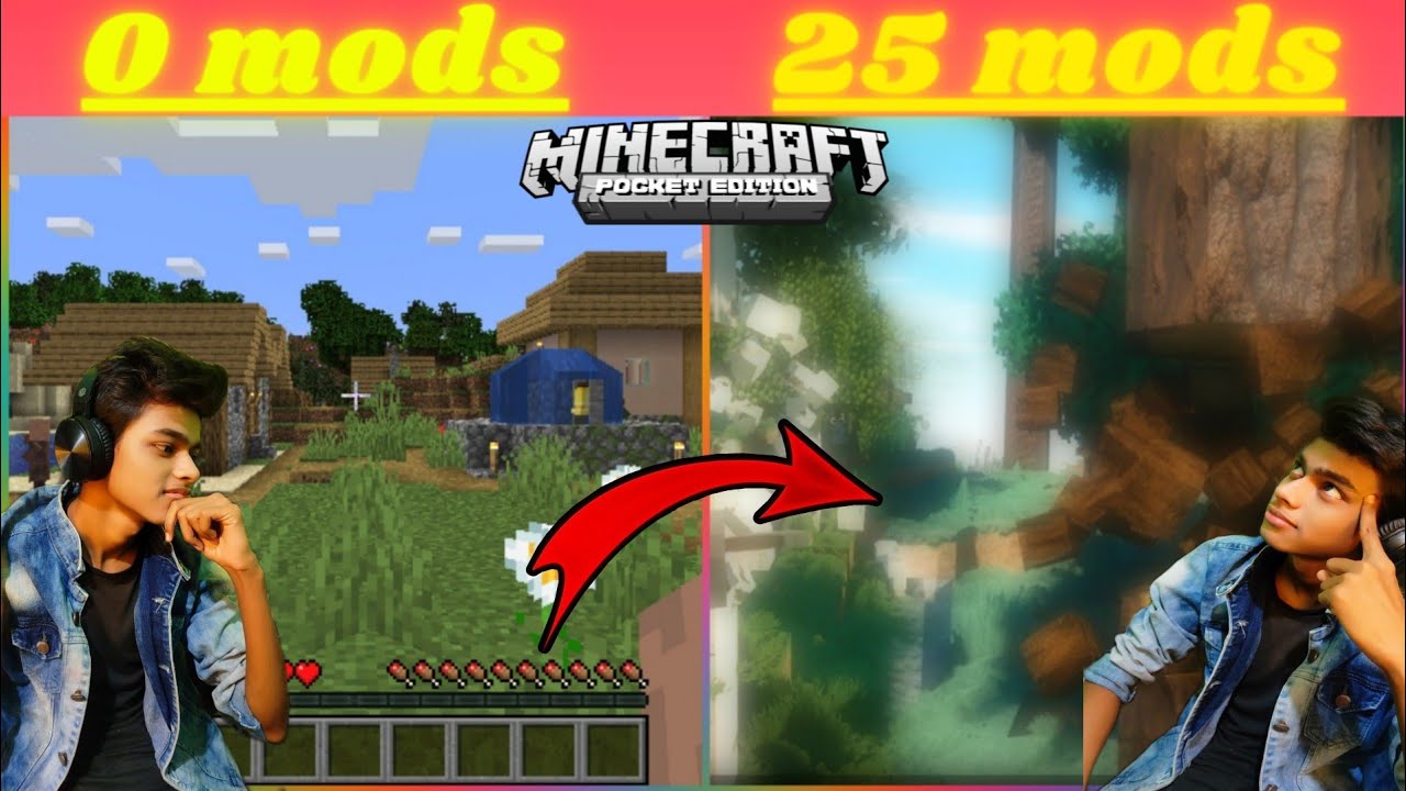 Installing 25 mods in Minecraft Pocket edition | combining 25 add-ons ...
