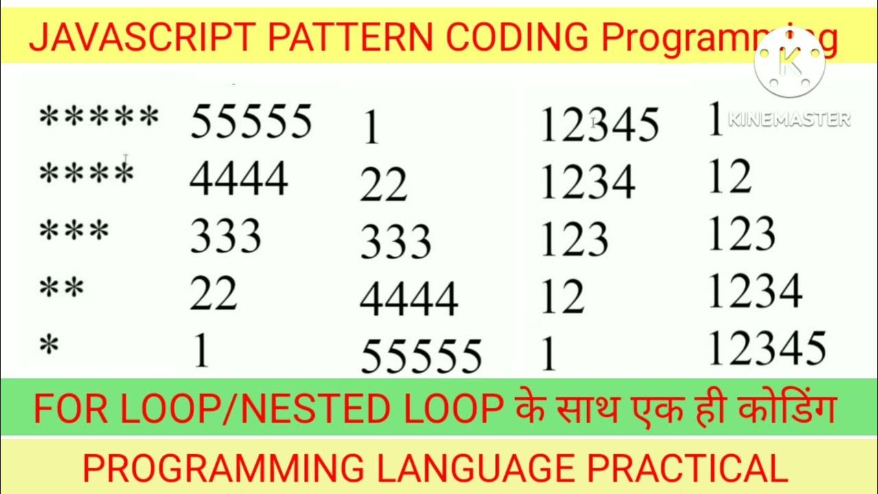 Star pattern coding javascript #javascript#star pattern programming # ...