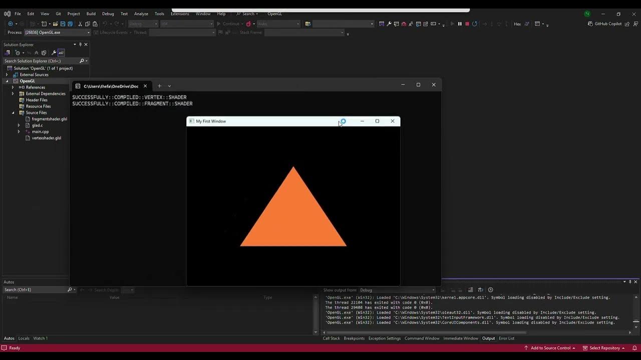 OpenGL Day One | Rendering a Basic Triangle - YouTube